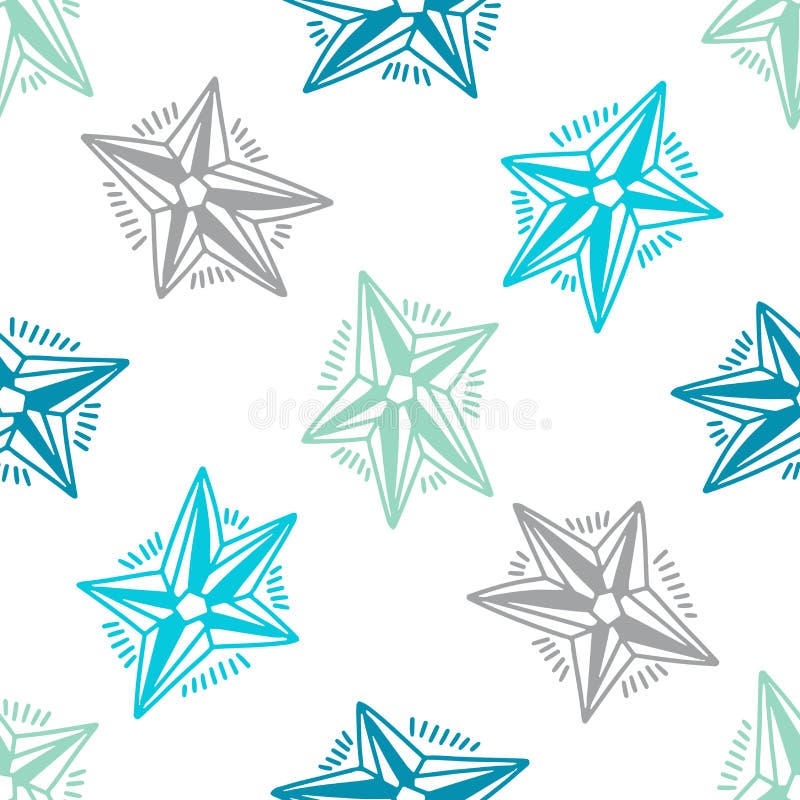 Seamless Pattern Star Doodle.Design Print Fabric,textile Stock ...