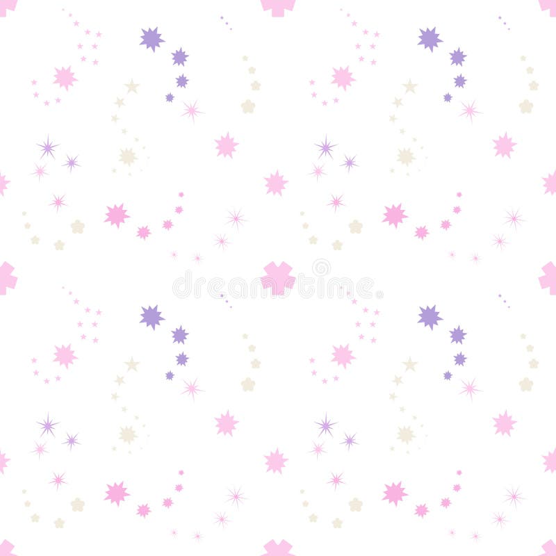 Seamless Pattern Star Shape Stock Vector - Illustration of milky ...