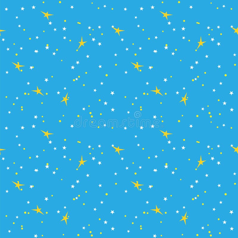 Seamless Pattern Starry Sky Light with Constellations and Stars Stock ...