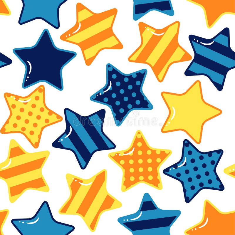 Seamless Pattern With Stars Stock Vector Illustration Of Pattern
