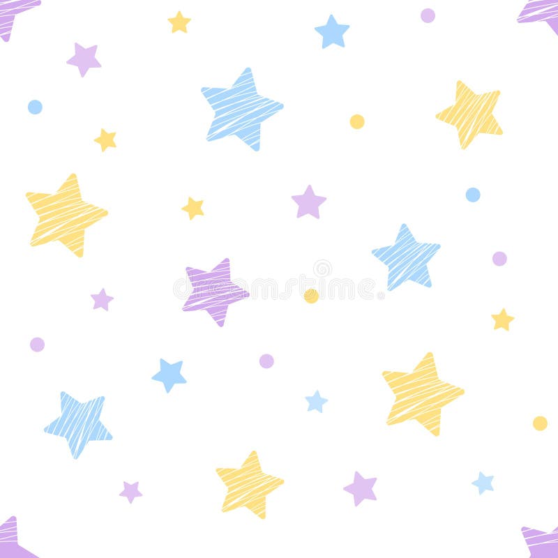 Seamless Pattern with Stars. Abstract Children S Pattern of Sky and ...