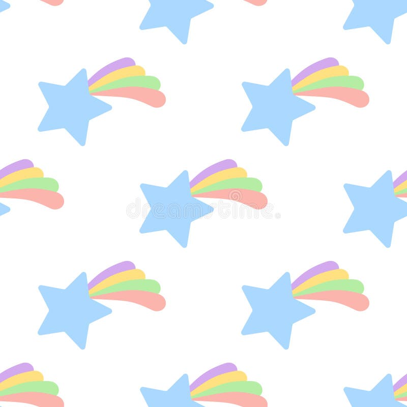 Seamless Pattern with Stars. Abstract Children S Pattern of Sky and ...