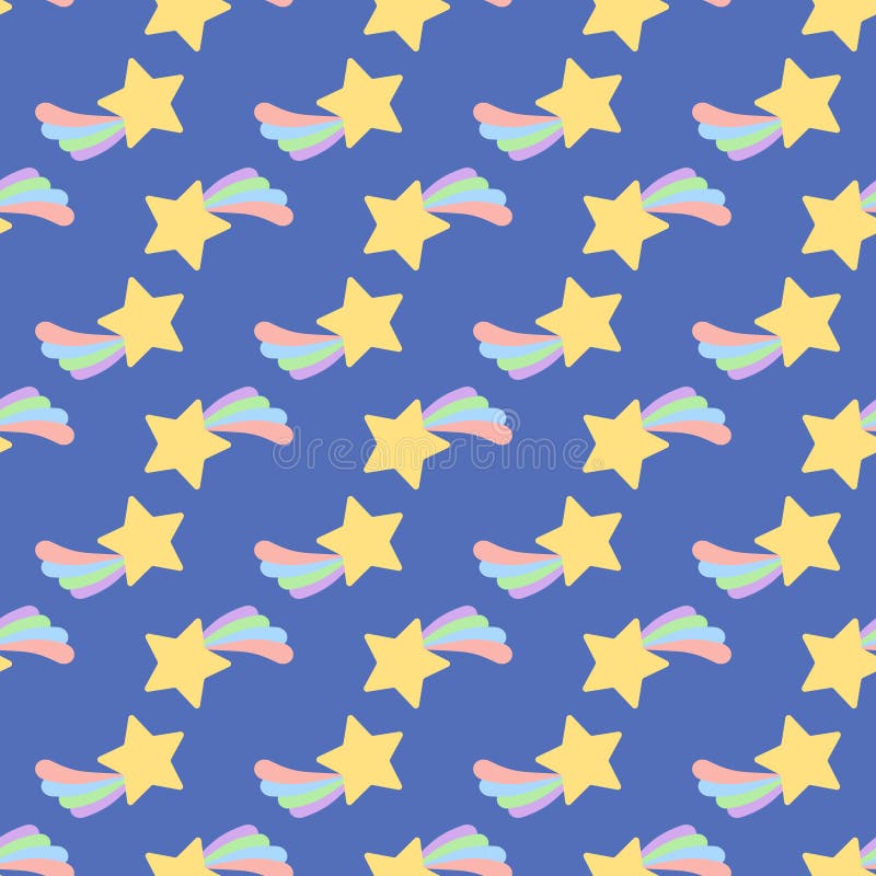 Seamless Pattern with Stars. Abstract Children S Pattern of Sky and ...