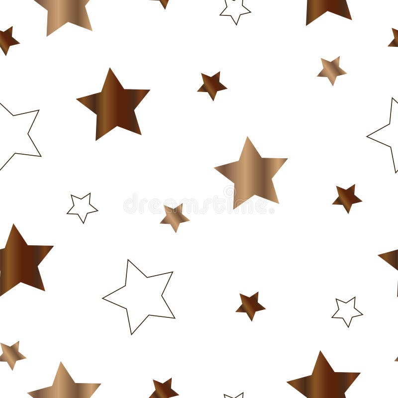 Seamless Pattern with Stars in Brown Colors Vector Stock Vector ...