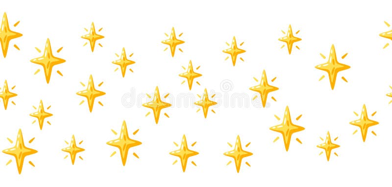 Seamless Pattern with Stars. Cartoon Image of Night. Stock Vector ...