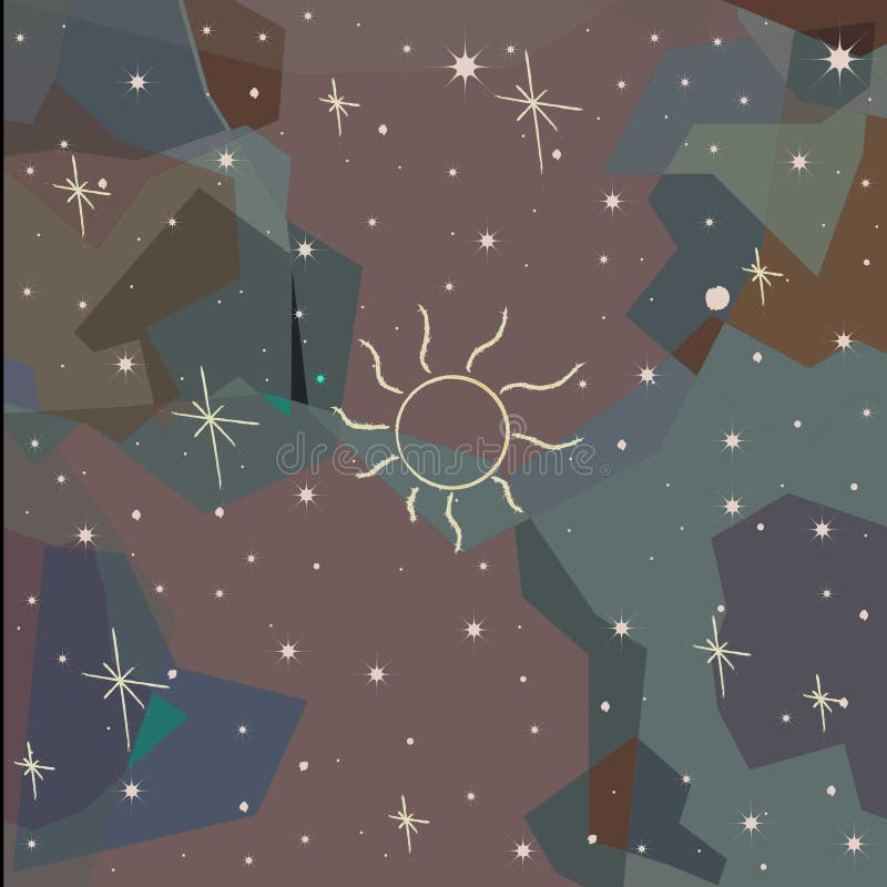 Seamless Pattern with Stars. Cosmic Background Stock Illustration ...