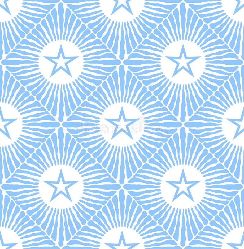 Seamless Pattern with Stars and Rays Stock Vector - Illustration of ...