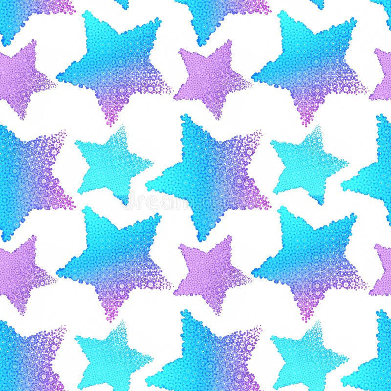Seamless Pattern with Stars Vector Stock Illustration - Illustration of ...