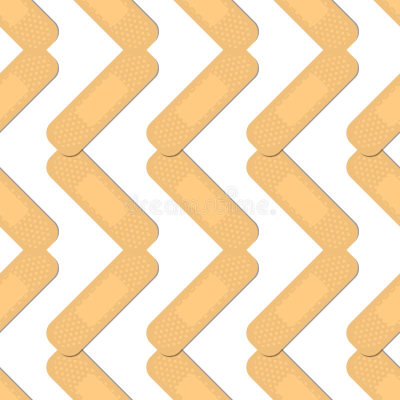 Seamless Pattern with Sticking Plasters. Medical Patch Repeat Texture ...