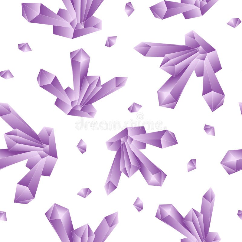 Seamless Pattern with Stone Crystal Stock Vector - Illustration of ...