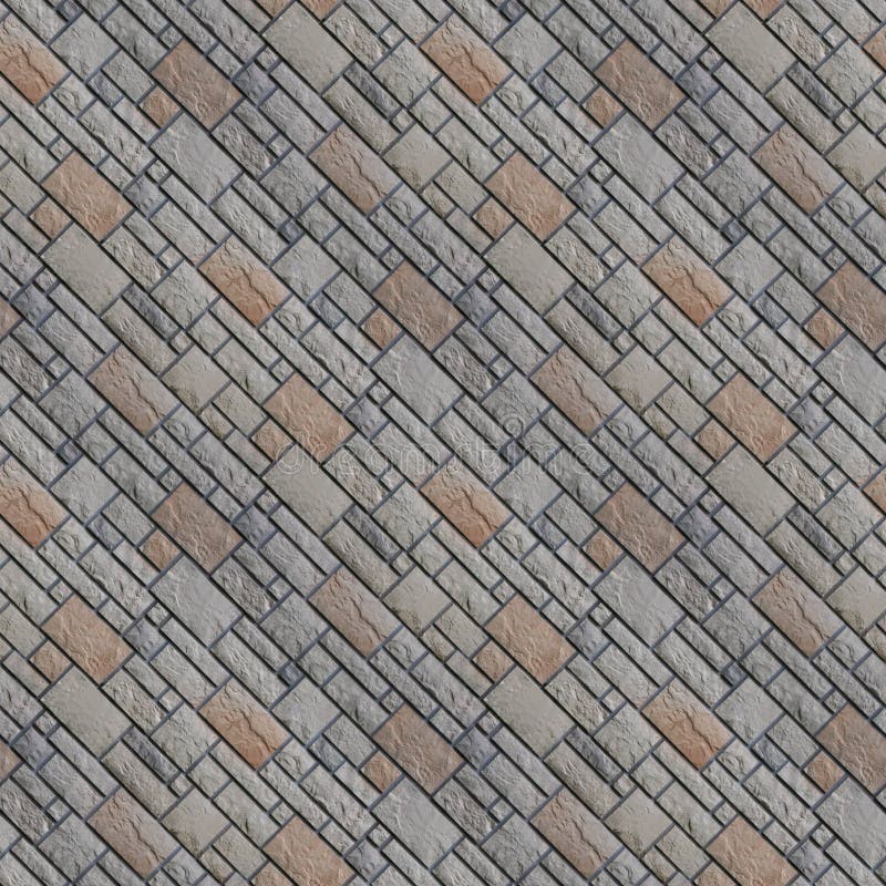 Seamless Pattern with Stone Square Tile Stock Image - Image of ...