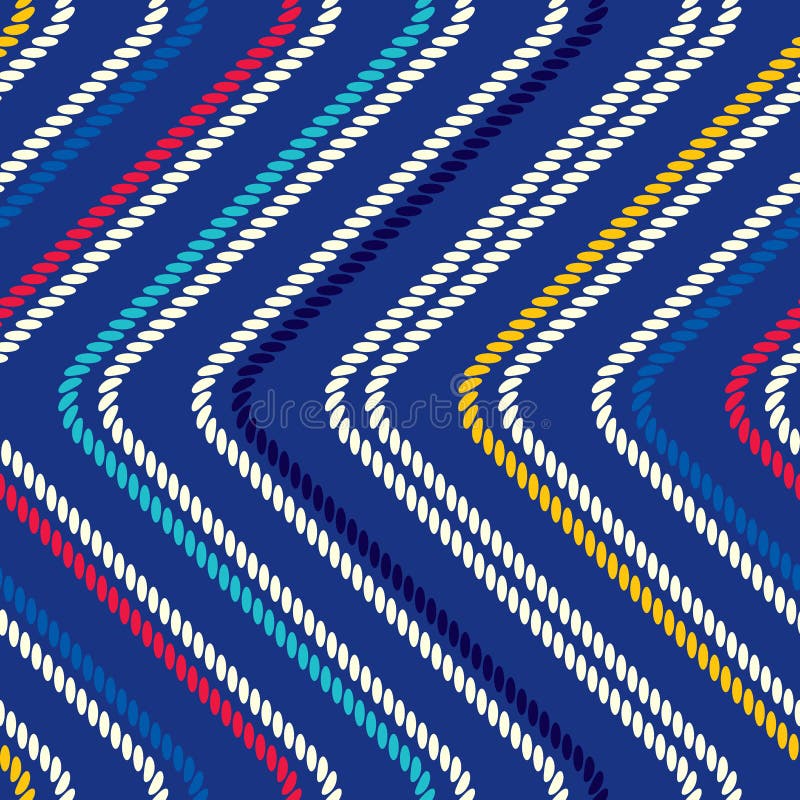 Seamless Pattern with Straight Angles. Curved Threads and Ropes ...