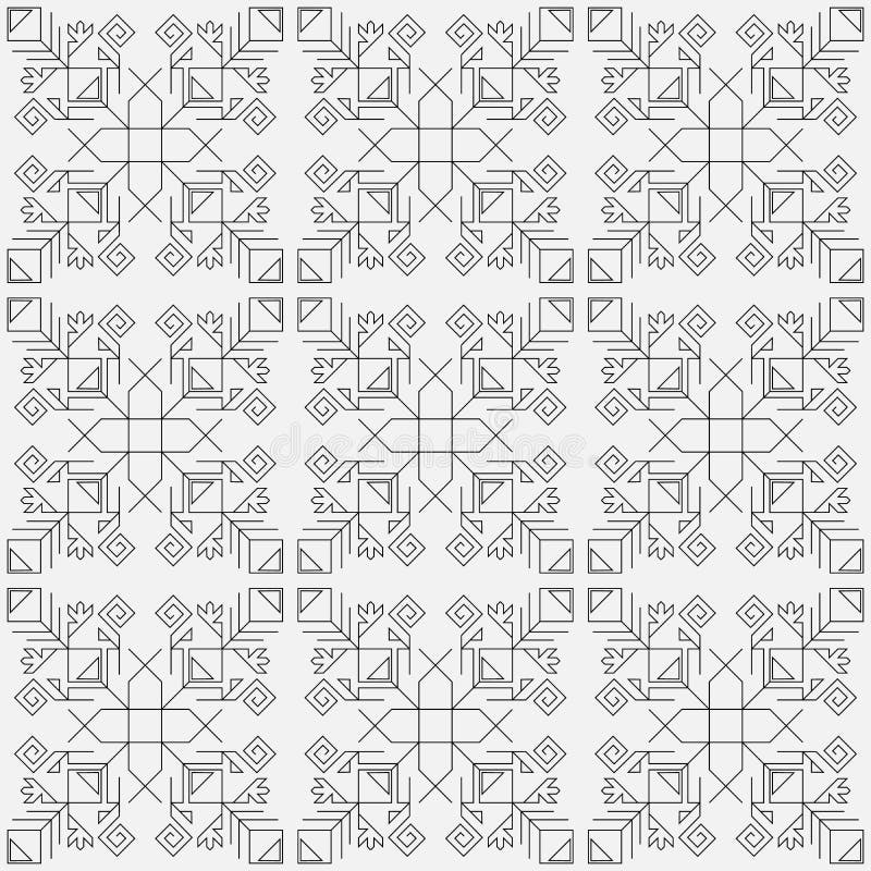 Seamless Pattern of Straight Lines, Black and White Stock Vector ...