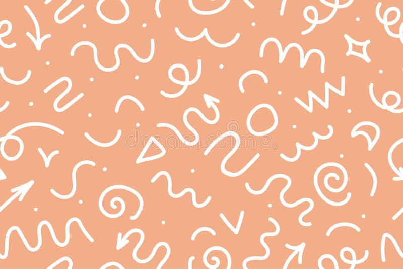 Seamless Pattern of Straight and Wavy Marker Lines. Highlighting ...