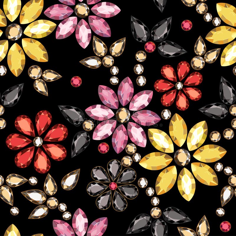Seamless Pattern of Strass. Stock Vector - Illustration of neck ...