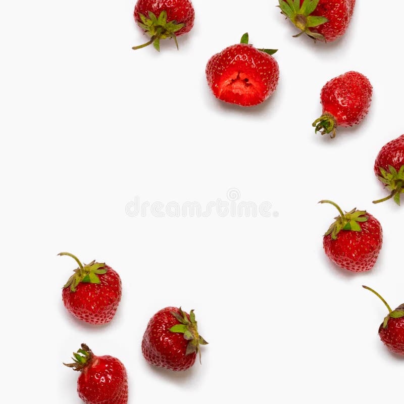 Seamless Pattern with Strawberry. Tropical Abstract Background ...