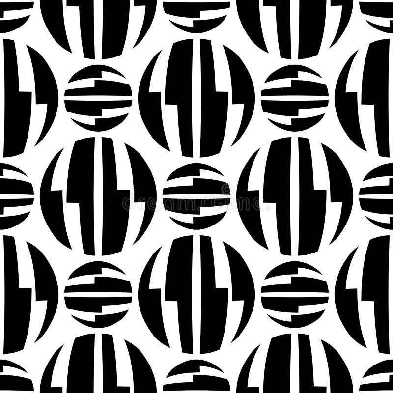 Seamless Pattern of Striped Circles Optical Illusion Stock Vector ...
