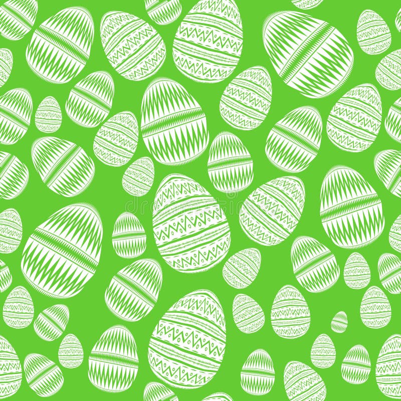 Seamless Pattern of Striped Easter Eggs in Boho Style. Background for ...