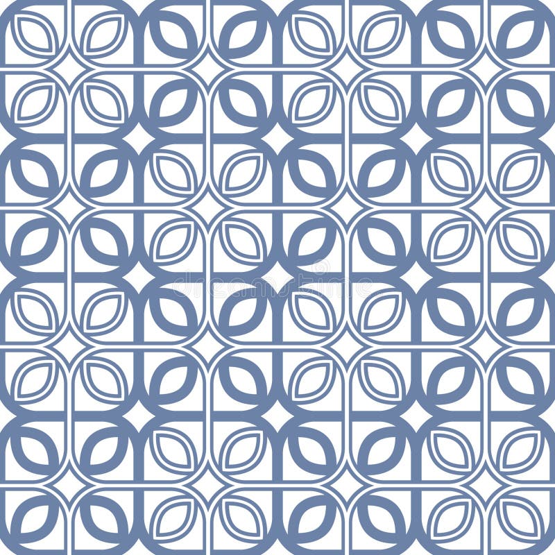 Seamless Pattern with Striped Line and Oval Shape, Vector Illustration ...