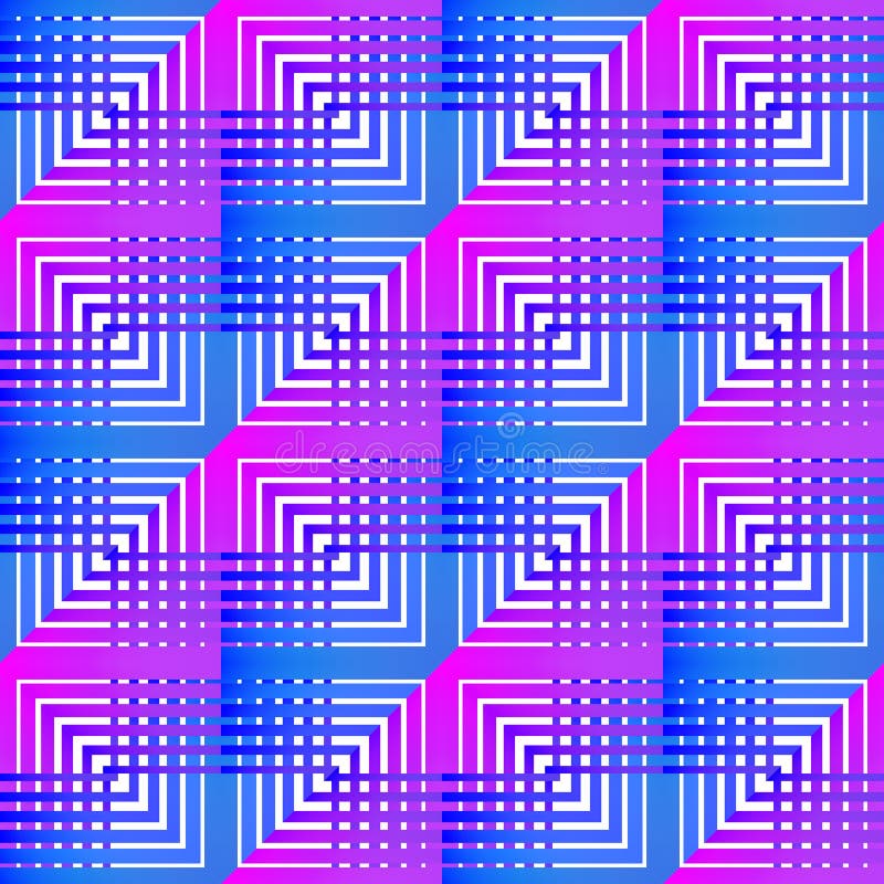 Seamless Pattern with Striped Squares Stock Vector - Illustration of ...