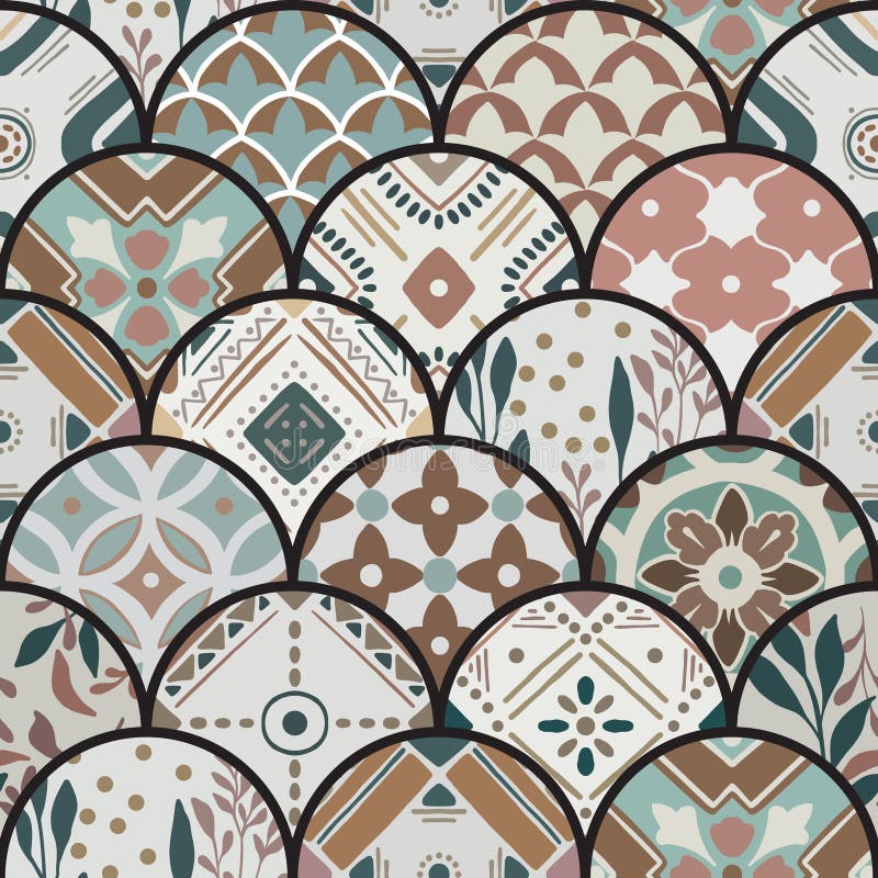 Half Round Floral Frame Wreath with Flowers Stock Vector - Illustration ...