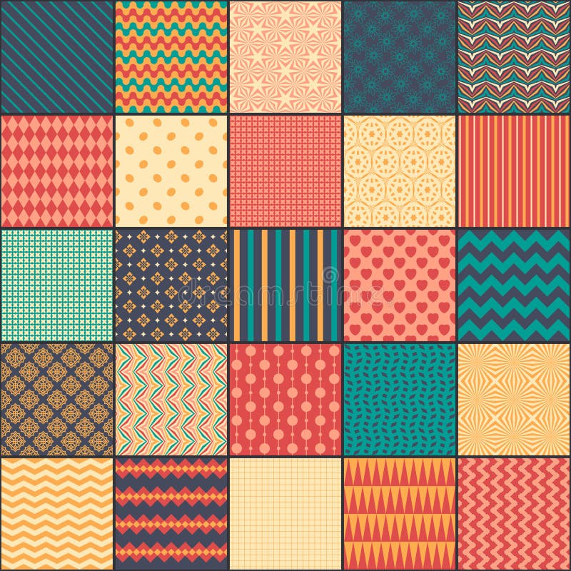 Patchwork Quilt Seamless Texture Stock Illustration - Illustration of ...