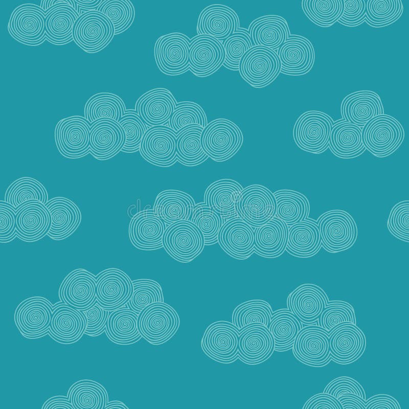 Seamless Pattern with Clouds. Vector, EPS 10 Stock Vector ...