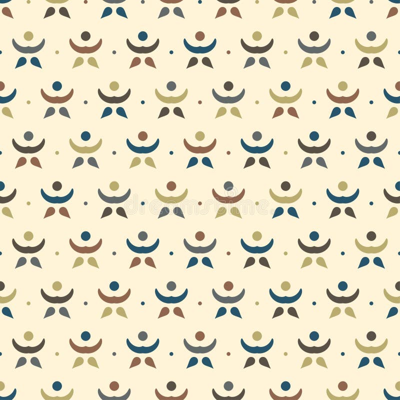 Seamless Pattern with Stylized Human Figures in Yoga Poses. Abstract ...