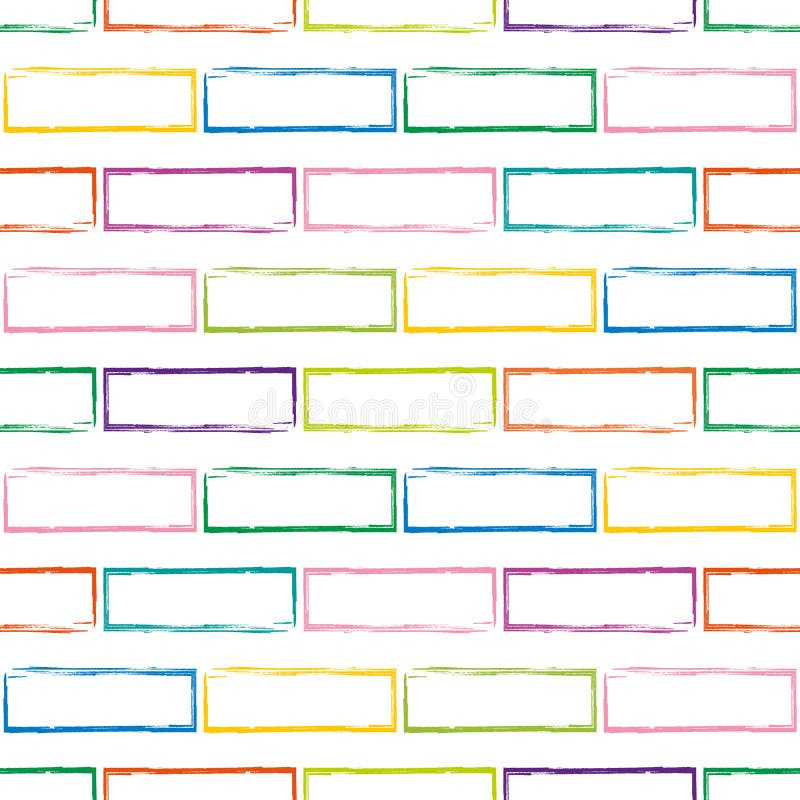 Multicolor Brick Lay Texture Wallpaper, Vector Illustration Stock ...