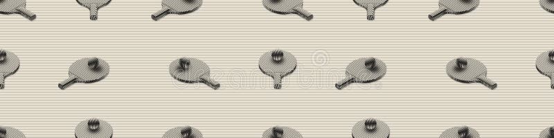 Seamless Pattern. Stylized Ping Pong Accessories Stock Illustration ...