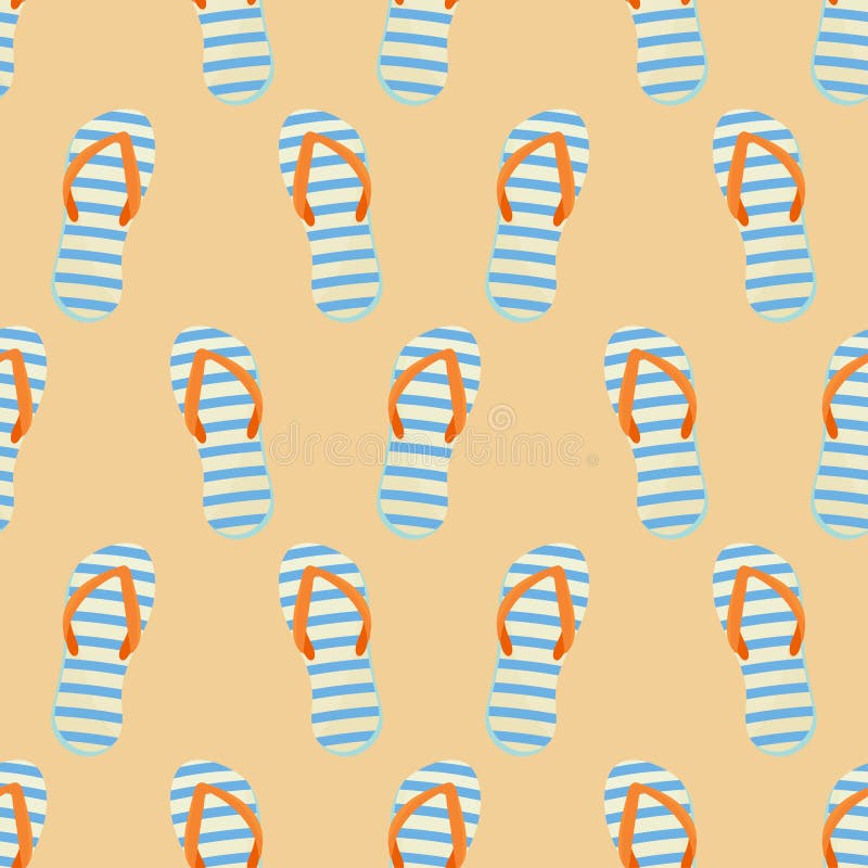 Seamless Pattern,summer Flip-flop, Vector Illustration, Wrapping Paper ...
