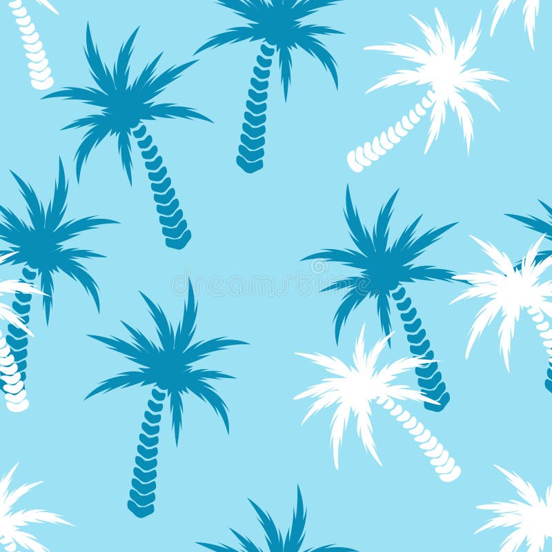 Seamless Pattern Palm Tree Vector Design Stock Vector - Illustration of ...