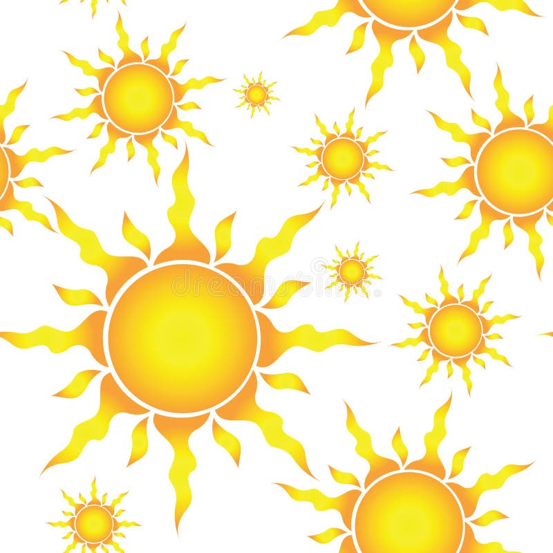 Seamless pattern with sun stock vector. Illustration of curled - 24901147