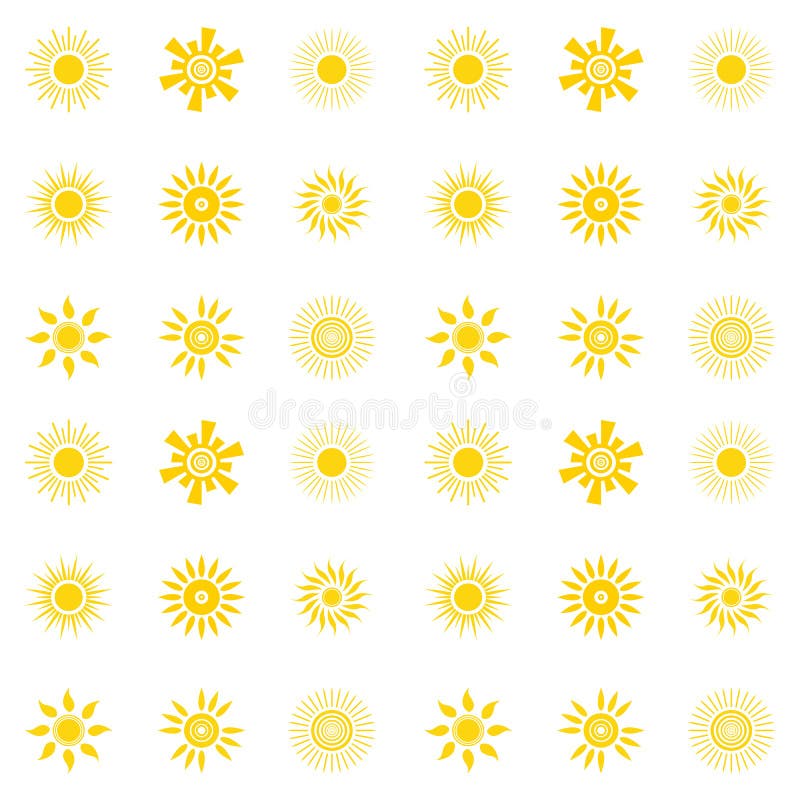 Seamless Pattern with Sun. EPS10 Stock Vector - Illustration of cute ...