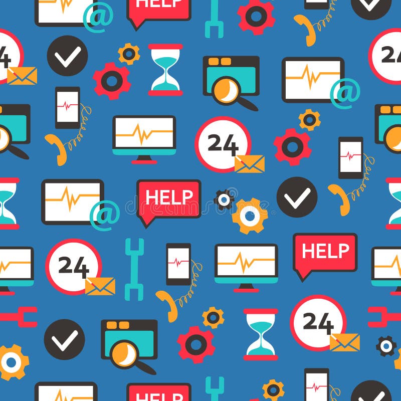 Seamless Pattern with Support Equipment. Stock Vector - Illustration of ...