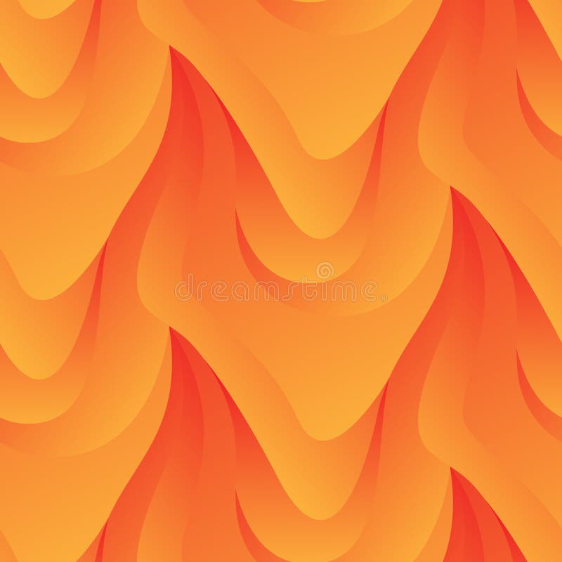 Seamless Pattern in a Surreal, Futuristic Style. Orange Abstract ...