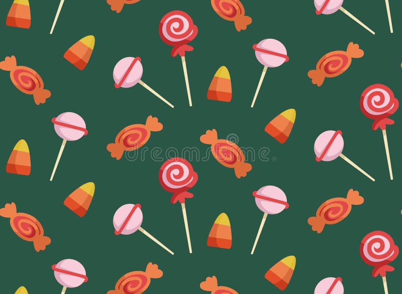Seamless Pattern with Sweets. Stock Vector - Illustration of lollipop ...