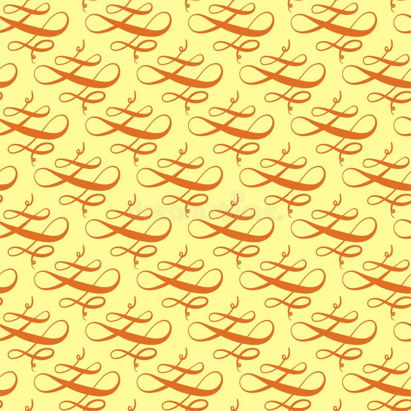 Seamless Pattern. Swirl Ornament, Monogram and Curl. Vector ...