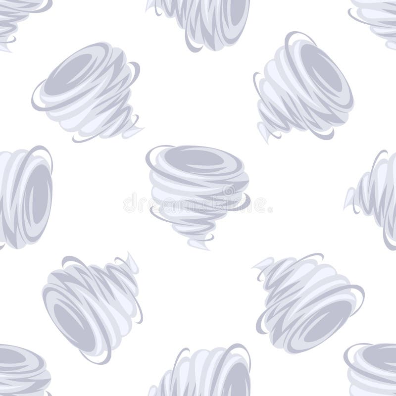 Seamless Pattern of Swirling Tornadoes Causing Destruction and Havoc ...