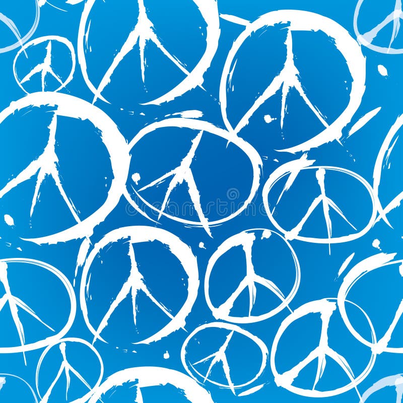 Seamless Pattern with Symbols of Peace Stock Vector - Illustration of ...