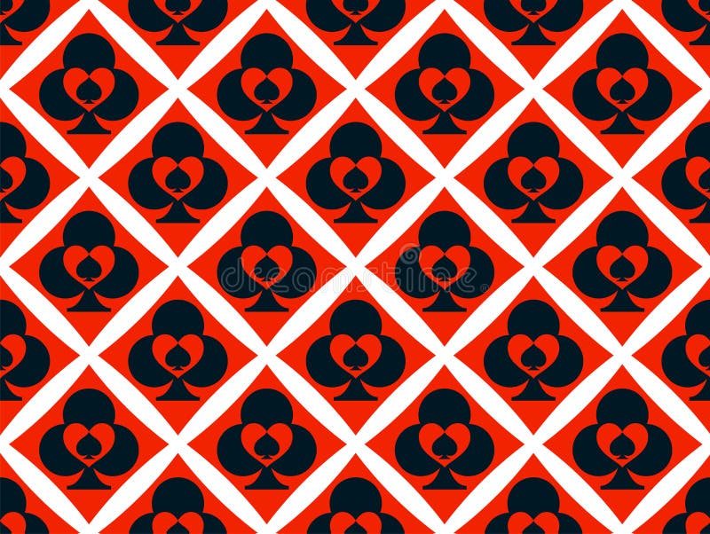 Seamless Pattern with Symbols of Playing Cards. Decorative Vector ...