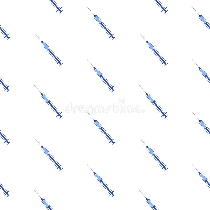 Seamless Pattern of Syringes. Vector Illustration. Stock Vector ...