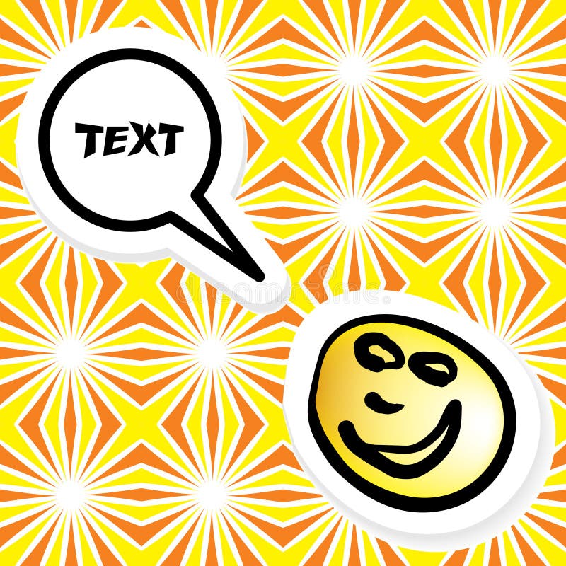 Seamless Pattern with a Talking Smiley Stock Vector - Illustration of ...