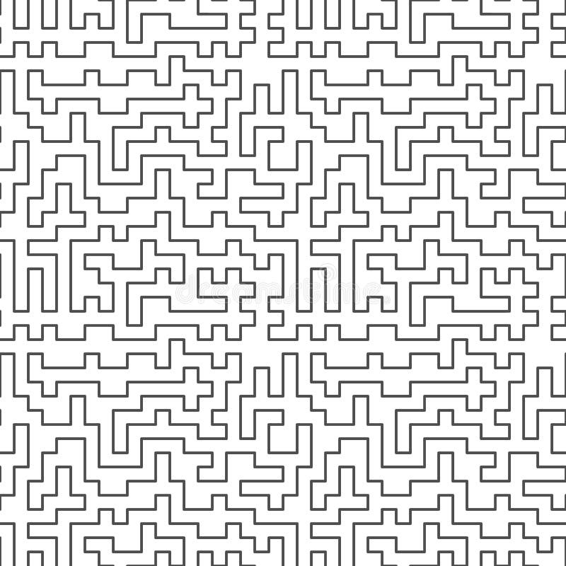 Maze Tangled Lines Contemporary Graphic. Abstract Geometric Background ...