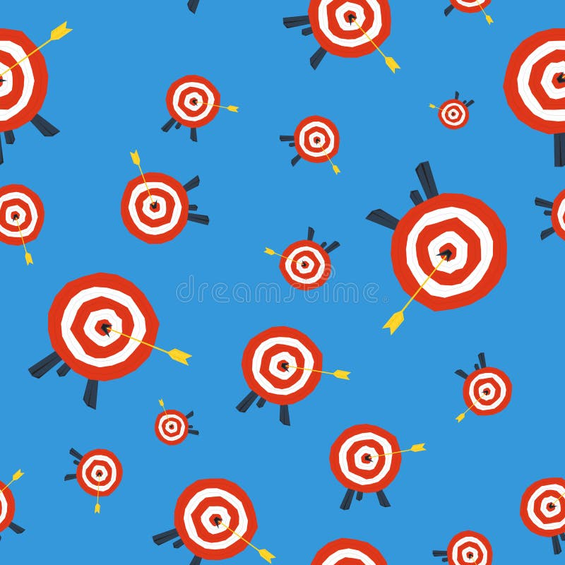 Seamless Pattern with Target Stock Illustration - Illustration of ...