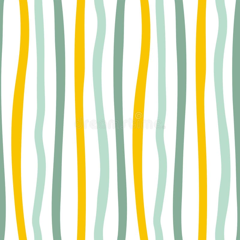 Seamless Pattern With Teal And Yellow Stripes Stock Vector ...