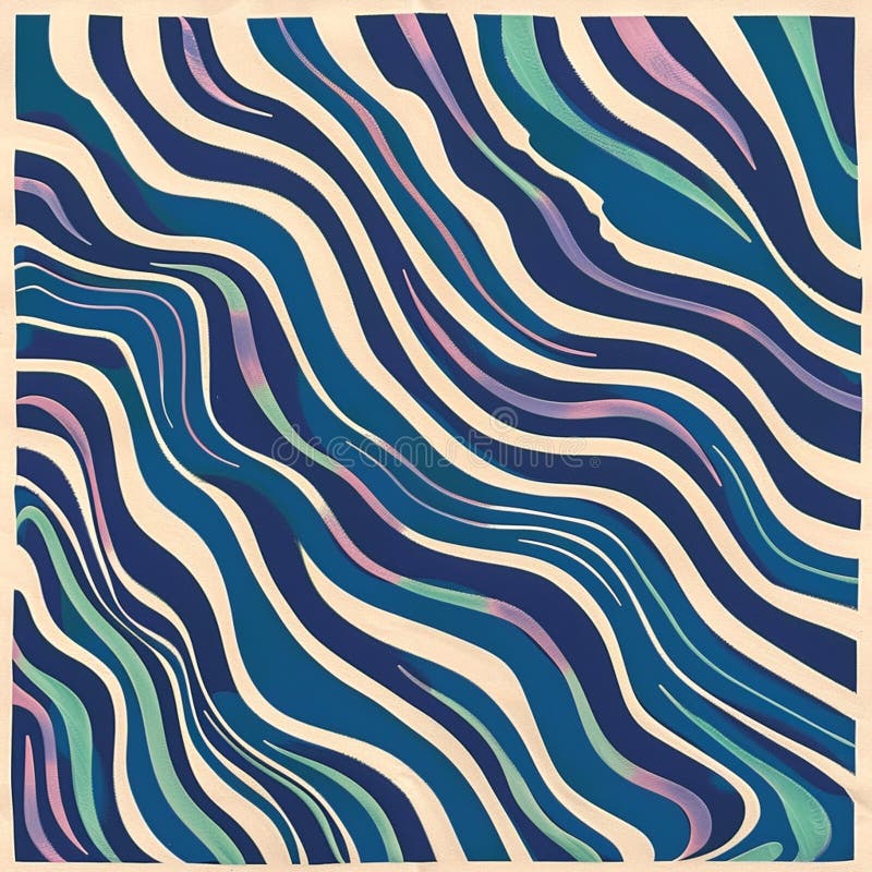 Seamless Pattern of Technological Wavy Fluid Lines Creating Optical ...