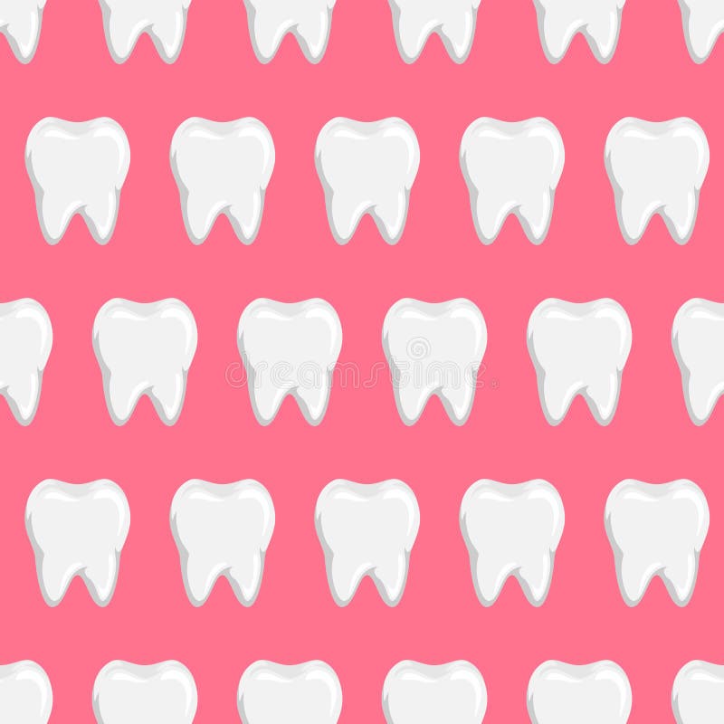 Seamless Pattern with Teeth. Stock Vector - Illustration of mouth ...