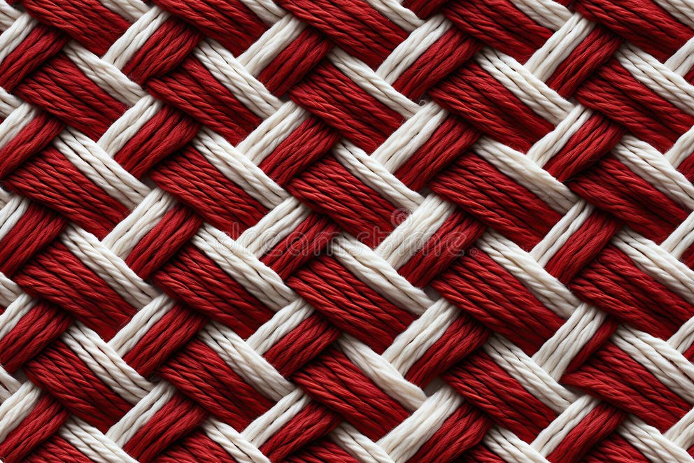 Seamless Pattern of Textile Fabric with Texture Knitted with Red White ...