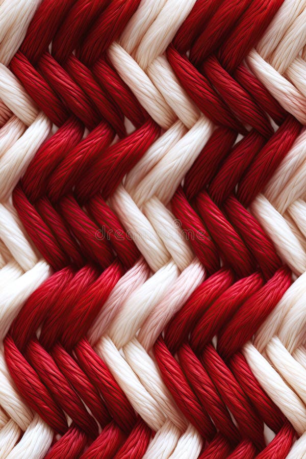 Seamless Pattern of Textile Fabric with Texture Knitted with Red White ...